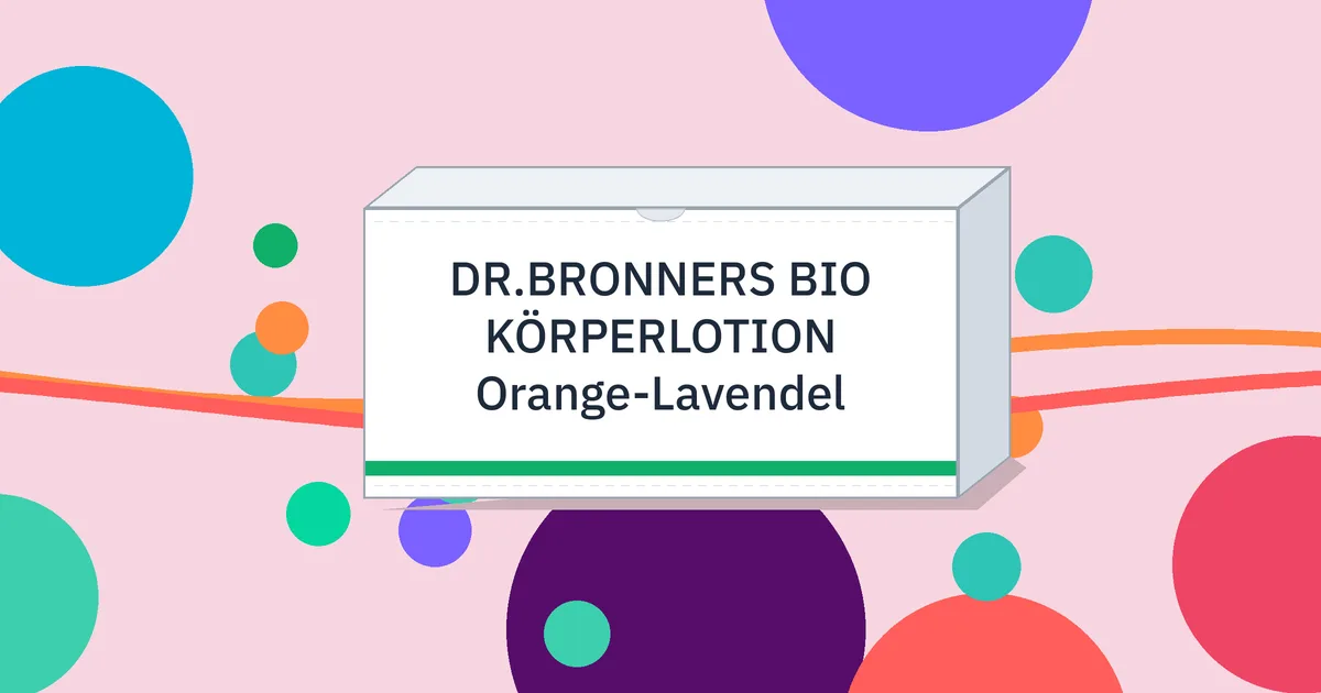 Symbolbild: Packung mit der Aufschrift DR.BRONNERS BIO KÖRPERLOTION Orange-Lavendel (PZN 19241901) – Verfügbarkeit und Bezug in Apotheken in Frankfurt am Main