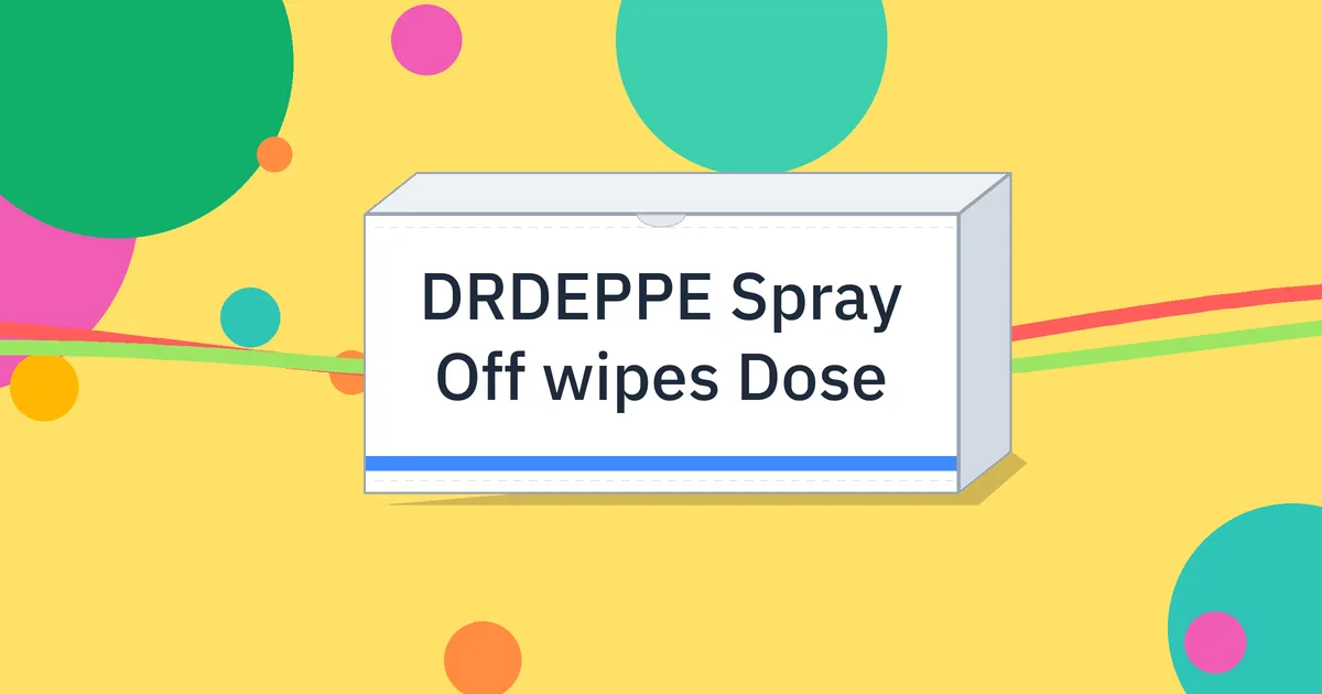 Symbolbild: Packung mit der Aufschrift DRDEPPE Spray Off wipes Dose (PZN 18313202) – Verfügbarkeit und Bezug in Apotheken in Frankfurt am Main
