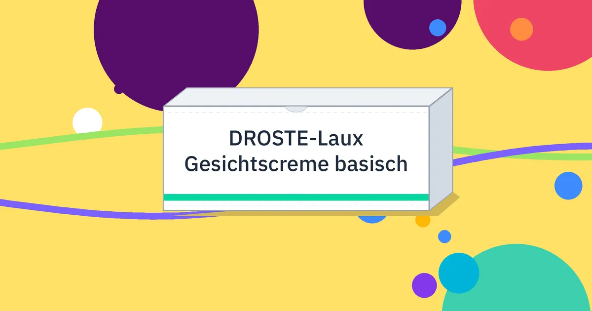 Symbolbild: Packung mit der Aufschrift DROSTE-Laux Gesichtscreme basisch (PZN 01900415) – Verfügbarkeit und Bezug in Apotheken in Frankfurt am Main