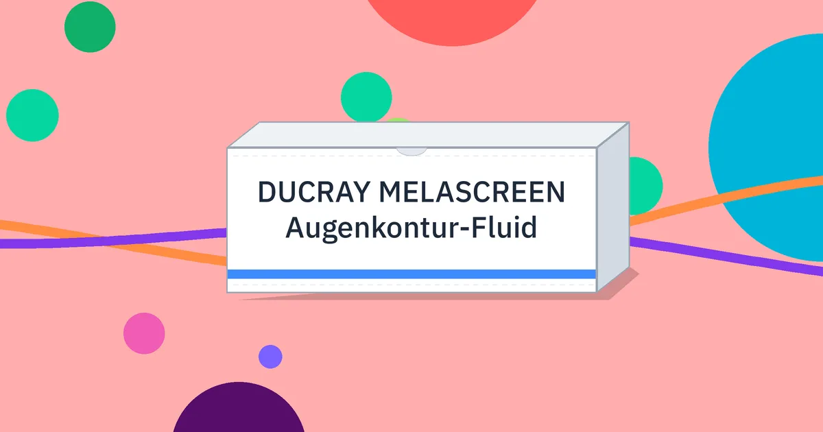 Symbolbild: Packung mit der Aufschrift DUCRAY MELASCREEN Augenkontur-Fluid (PZN 18001827) – Verfügbarkeit und Bezug in Apotheken in Frankfurt am Main