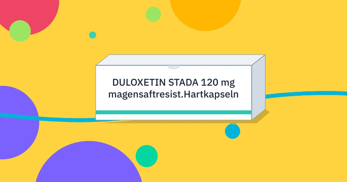 Symbolbild: Packung mit der Aufschrift DULOXETIN STADA 120 mg magensaftresist.Hartkapseln (PZN 18241046) – Verfügbarkeit und Bezug in Apotheken in Frankfurt am Main