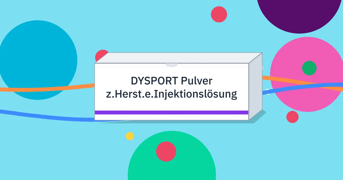 Symbolbild: Packung mit der Aufschrift DYSPORT Pulver z.Herst.e.Injektionslösung (PZN 05489939) – Verfügbarkeit und Bezug in Apotheken in Frankfurt am Main