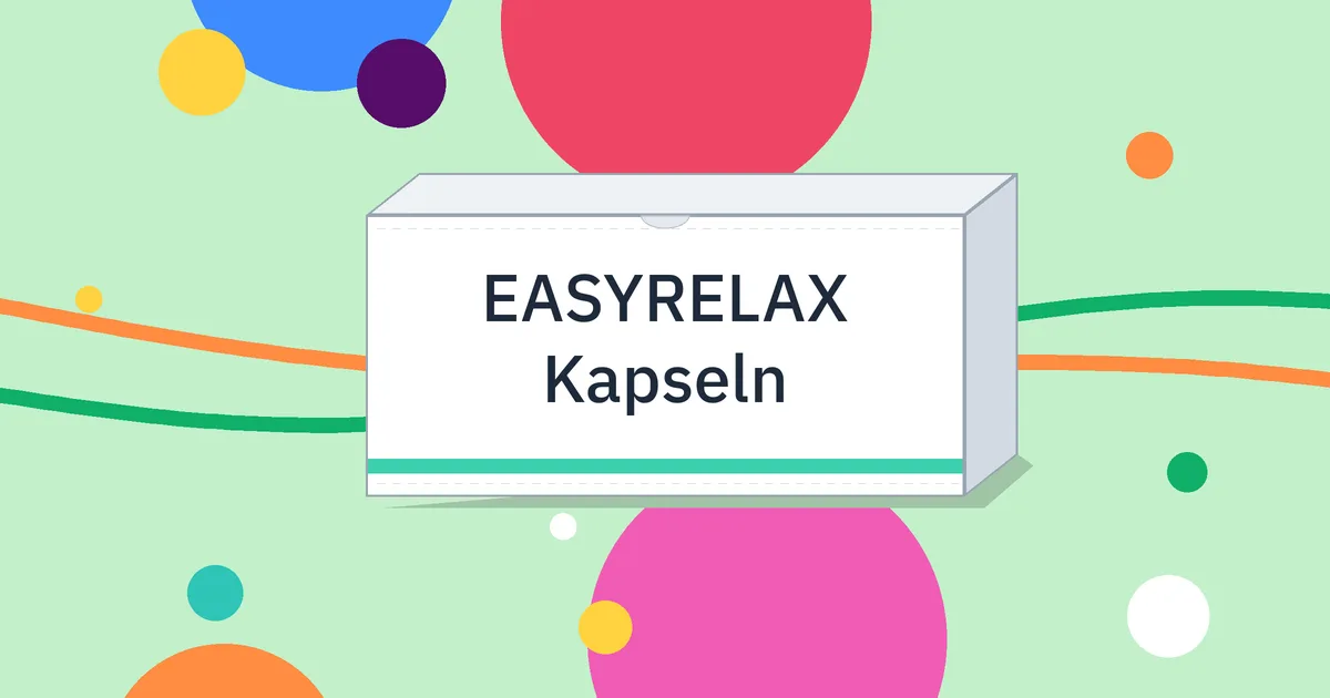 Symbolbild: Packung mit der Aufschrift EASYRELAX Kapseln (PZN 17454484) – Verfügbarkeit und Bezug in Apotheken in Frankfurt am Main