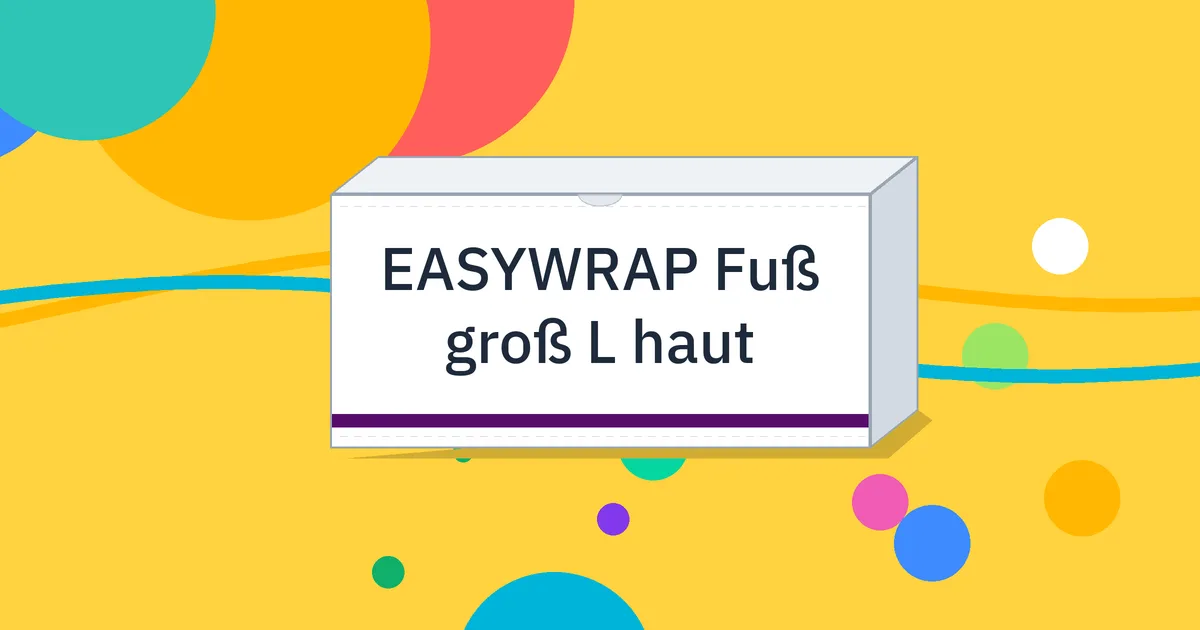 Symbolbild: Packung mit der Aufschrift EASYWRAP Fuß groß L haut (PZN 18748532) – Verfügbarkeit und Bezug in Apotheken in Frankfurt am Main