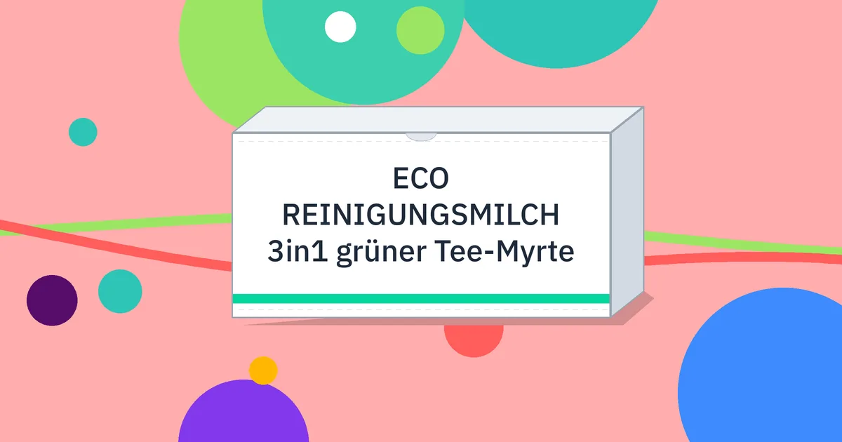 Symbolbild: Packung mit der Aufschrift ECO REINIGUNGSMILCH 3in1 grüner Tee-Myrte (PZN 12568645) – Verfügbarkeit und Bezug in Apotheken in Frankfurt am Main