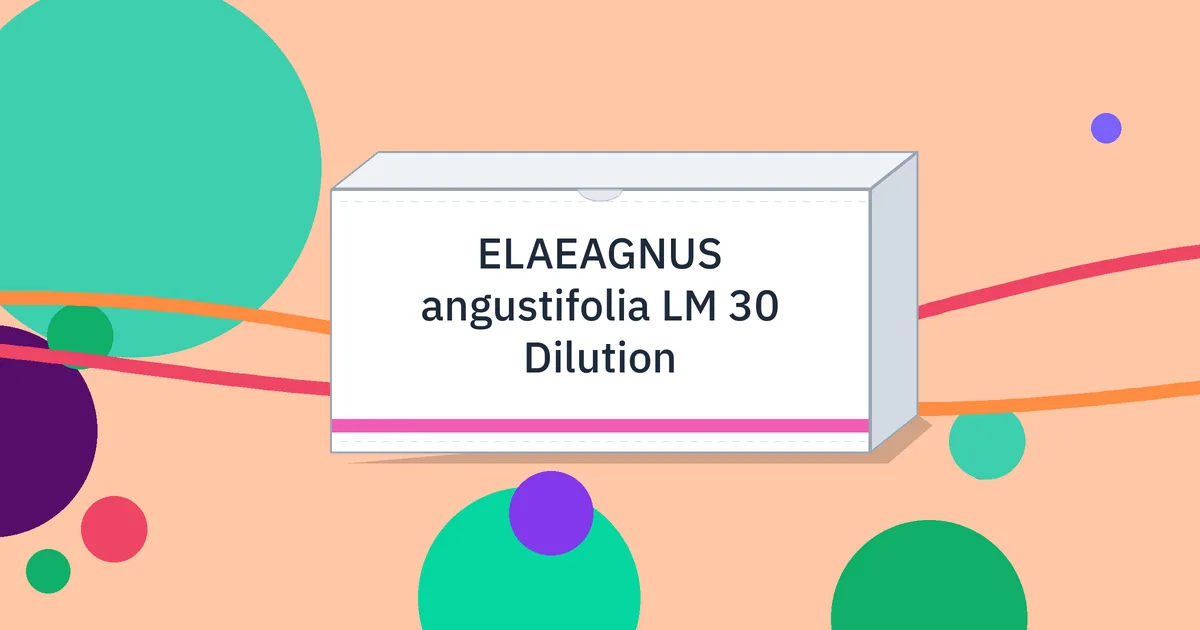 Symbolbild: Packung mit der Aufschrift ELAEAGNUS angustifolia LM 30 Dilution (PZN 13469537) – Verfügbarkeit und Bezug in Apotheken in Frankfurt am Main