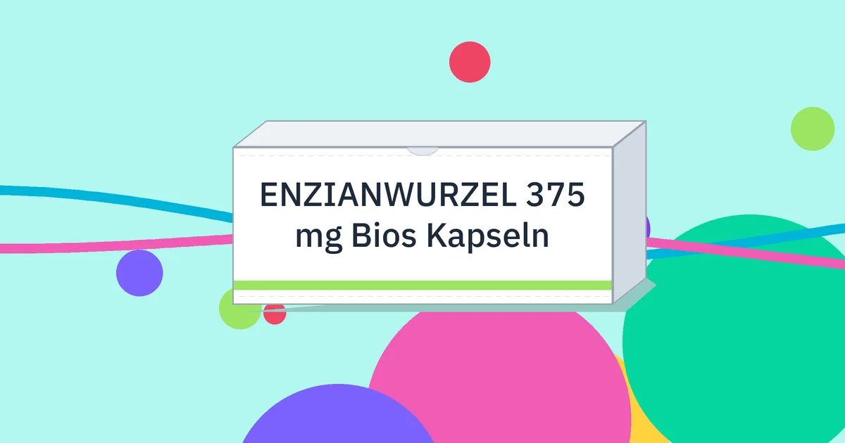 Symbolbild: Packung mit der Aufschrift ENZIANWURZEL 375 mg Bios Kapseln (PZN 06924219) – Verfügbarkeit und Bezug in Apotheken in Frankfurt am Main