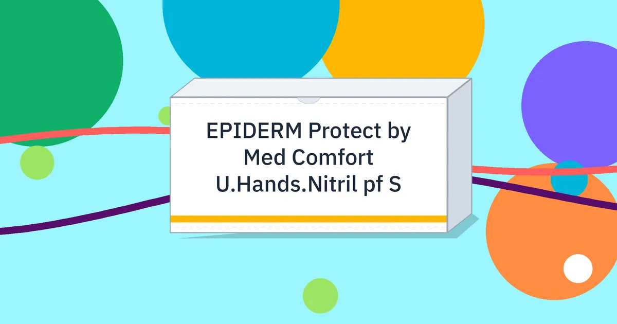 Symbolbild: Packung mit der Aufschrift EPIDERM Protect by Med Comfort U.Hands.Nitril pf S (PZN 15318334) – Verfügbarkeit und Bezug in Apotheken in Frankfurt am Main