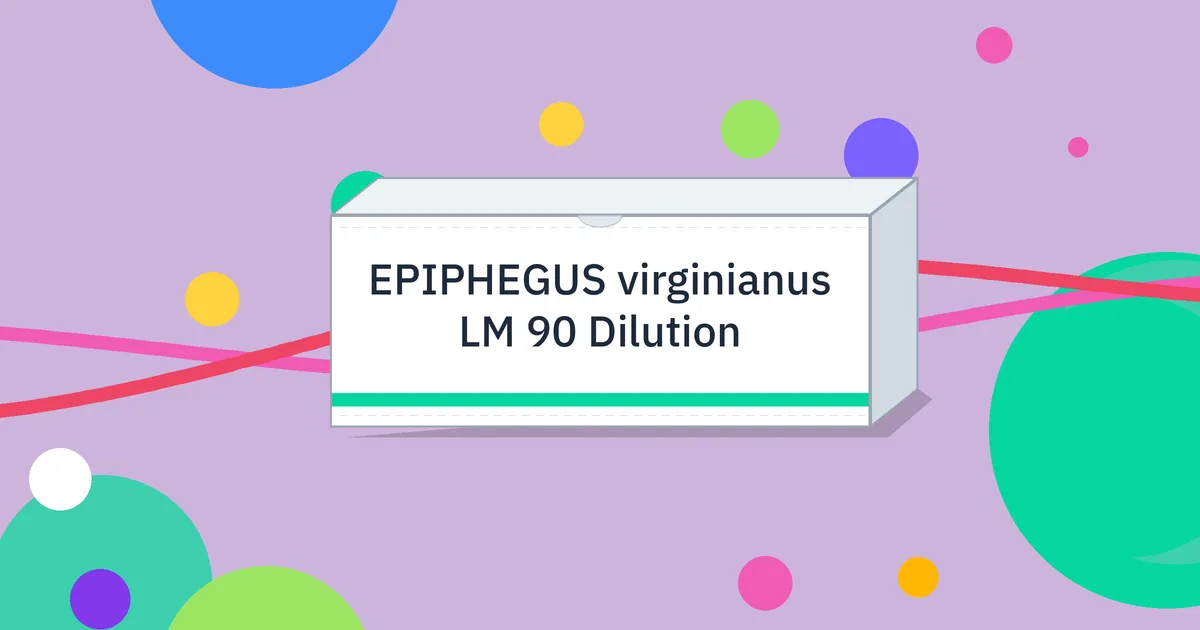 Symbolbild: Packung mit der Aufschrift EPIPHEGUS virginianus LM 90 Dilution (PZN 13472835) – Verfügbarkeit und Bezug in Apotheken in Frankfurt am Main