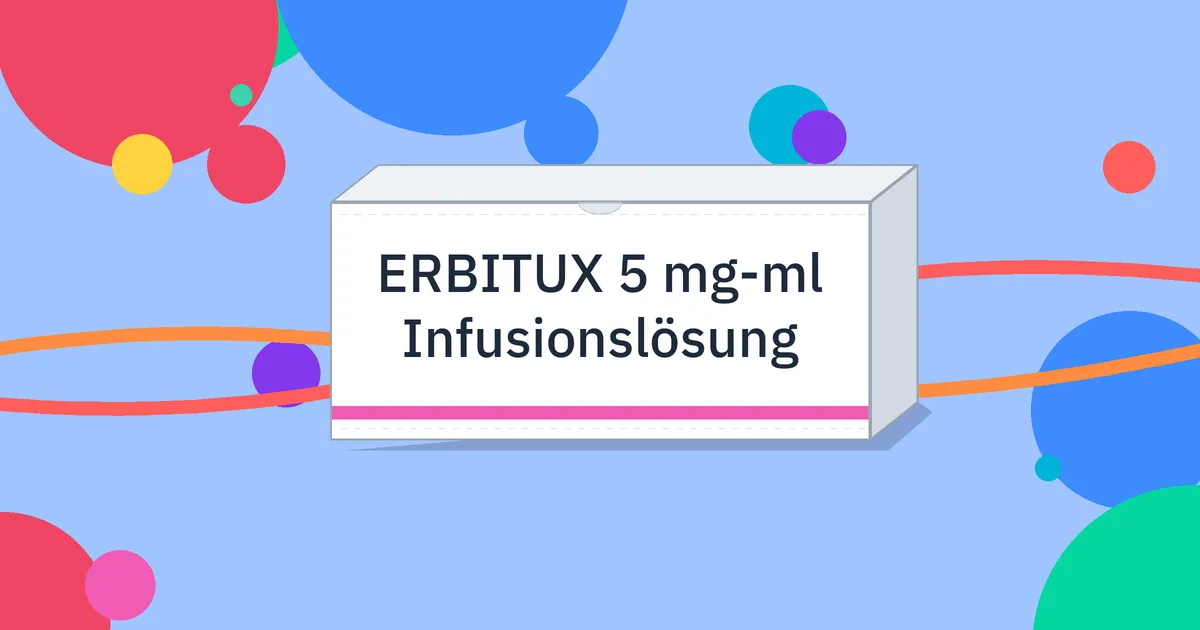 Symbolbild: Packung mit der Aufschrift ERBITUX 5 mg-ml Infusionslösung (PZN 08737875) – Verfügbarkeit und Bezug in Apotheken in Frankfurt am Main