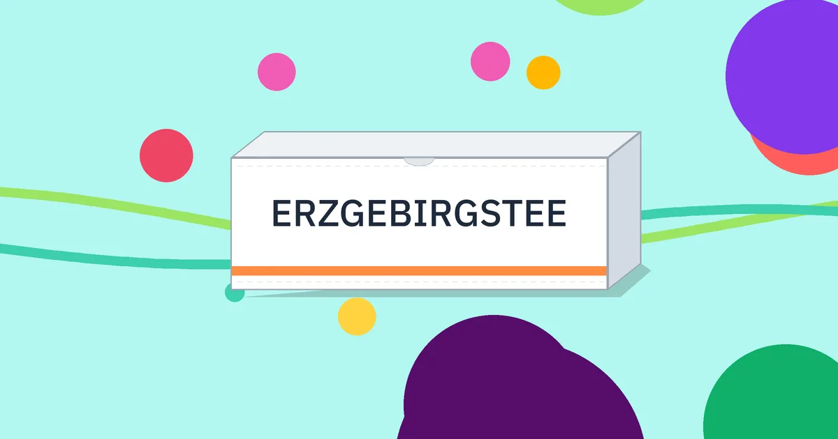Symbolbild: Packung mit der Aufschrift ERZGEBIRGSTEE (PZN 06862493) – Verfügbarkeit und Bezug in Apotheken in Frankfurt am Main