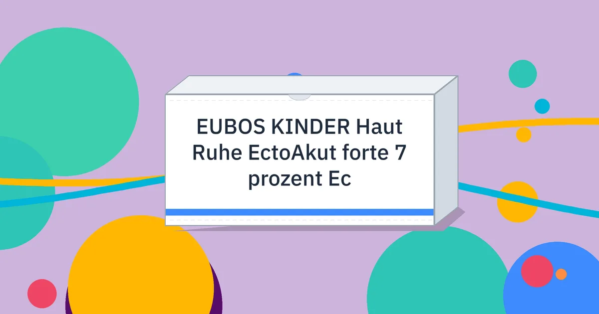 Symbolbild: Packung mit der Aufschrift EUBOS KINDER Haut Ruhe EctoAkut forte 7 prozent Ec (PZN 12727026) – Verfügbarkeit und Bezug in Apotheken in Frankfurt am Main