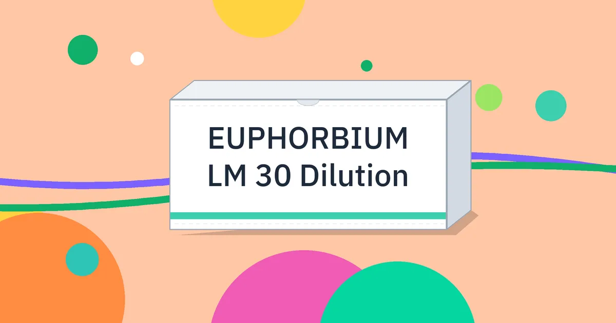 Symbolbild: Packung mit der Aufschrift EUPHORBIUM LM 30 Dilution (PZN 13483431) – Verfügbarkeit und Bezug in Apotheken in Frankfurt am Main