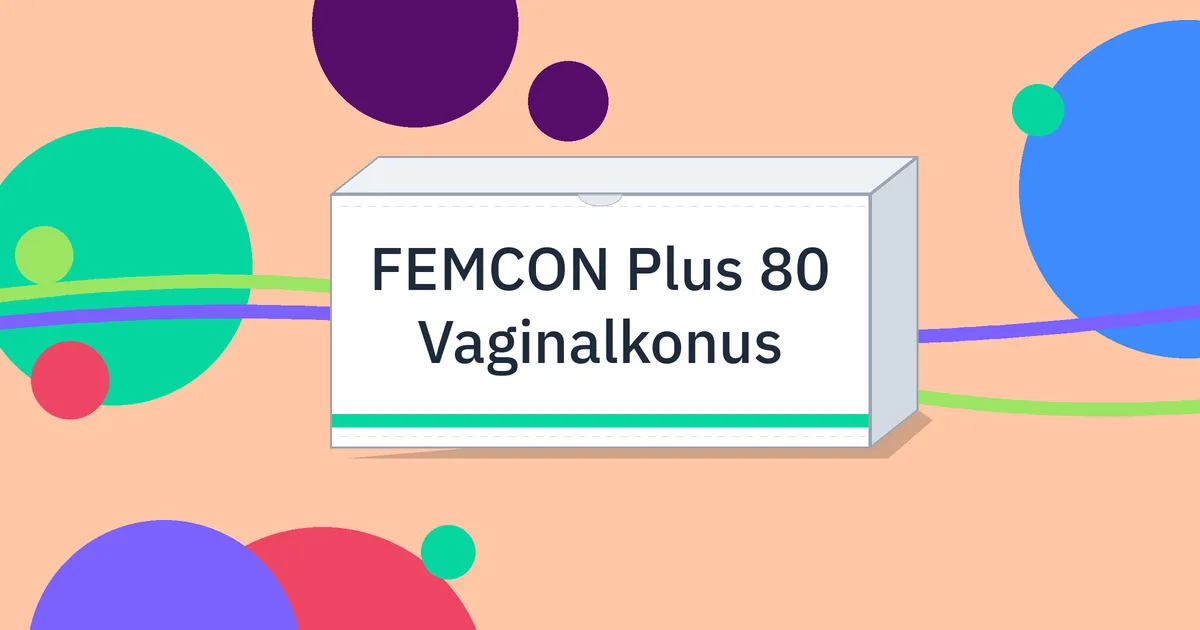 Symbolbild: Packung mit der Aufschrift FEMCON Plus 80 Vaginalkonus (PZN 07367732) – Verfügbarkeit und Bezug in Apotheken in Frankfurt am Main