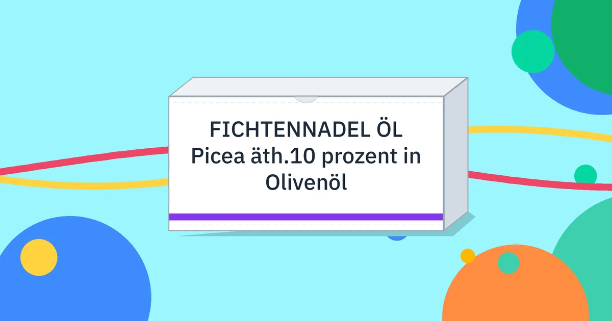 Symbolbild: Packung mit der Aufschrift FICHTENNADEL ÖL Picea äth.10 prozent in Olivenöl (PZN 02467334) – Verfügbarkeit und Bezug in Apotheken in Frankfurt am Main