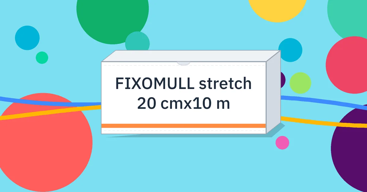 Symbolbild: Packung mit der Aufschrift FIXOMULL stretch 20 cmx10 m (PZN 14163444) – Verfügbarkeit und Bezug in Apotheken in Frankfurt am Main