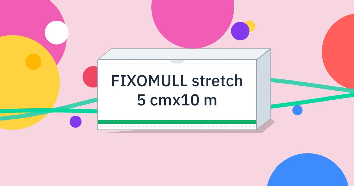 Symbolbild: Packung mit der Aufschrift FIXOMULL stretch 5 cmx10 m (PZN 15572334) – Verfügbarkeit und Bezug in Apotheken in Frankfurt am Main
