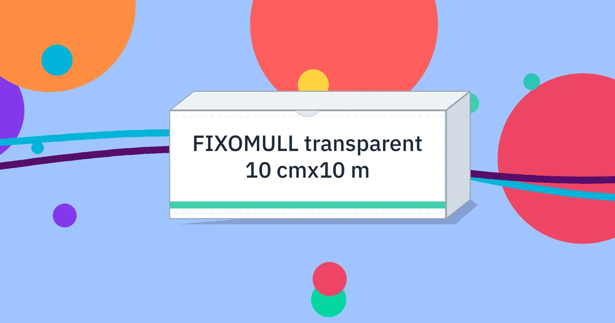 Symbolbild: Packung mit der Aufschrift FIXOMULL transparent 10 cmx10 m (PZN 18124493) – Verfügbarkeit und Bezug in Apotheken in Frankfurt am Main