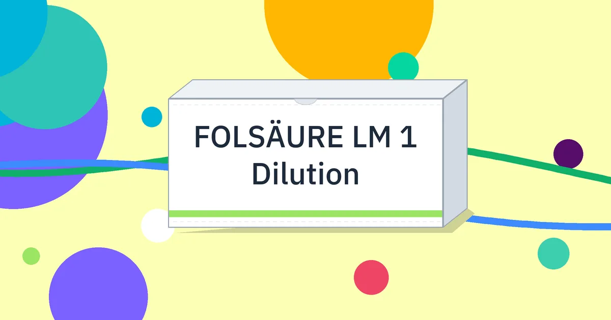 Symbolbild: Packung mit der Aufschrift FOLSÄURE LM 1 Dilution (PZN 12872981) – Verfügbarkeit und Bezug in Apotheken in Frankfurt am Main