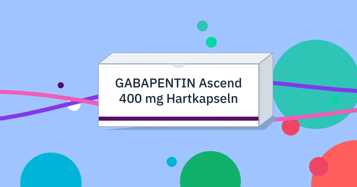 Symbolbild: Packung mit der Aufschrift GABAPENTIN Ascend 400 mg Hartkapseln (PZN 18325441) – Verfügbarkeit und Bezug in Apotheken in Frankfurt am Main