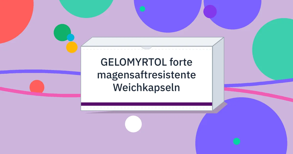 Symbolbild: Packung mit der Aufschrift GELOMYRTOL forte magensaftresistente Weichkapseln (PZN 14167086) – Verfügbarkeit und Bezug in Apotheken in Frankfurt am Main
