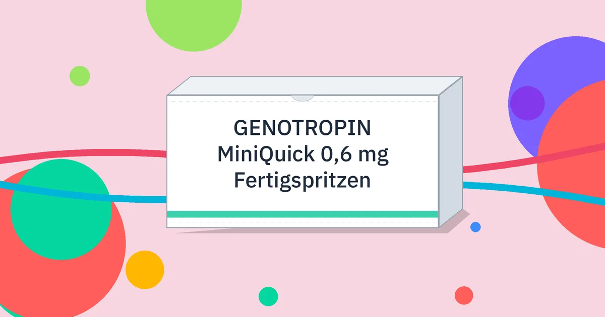 Symbolbild: Packung mit der Aufschrift GENOTROPIN MiniQuick 0,6 mg Fertigspritzen (PZN 08630605) – Verfügbarkeit und Bezug in Apotheken in Frankfurt am Main