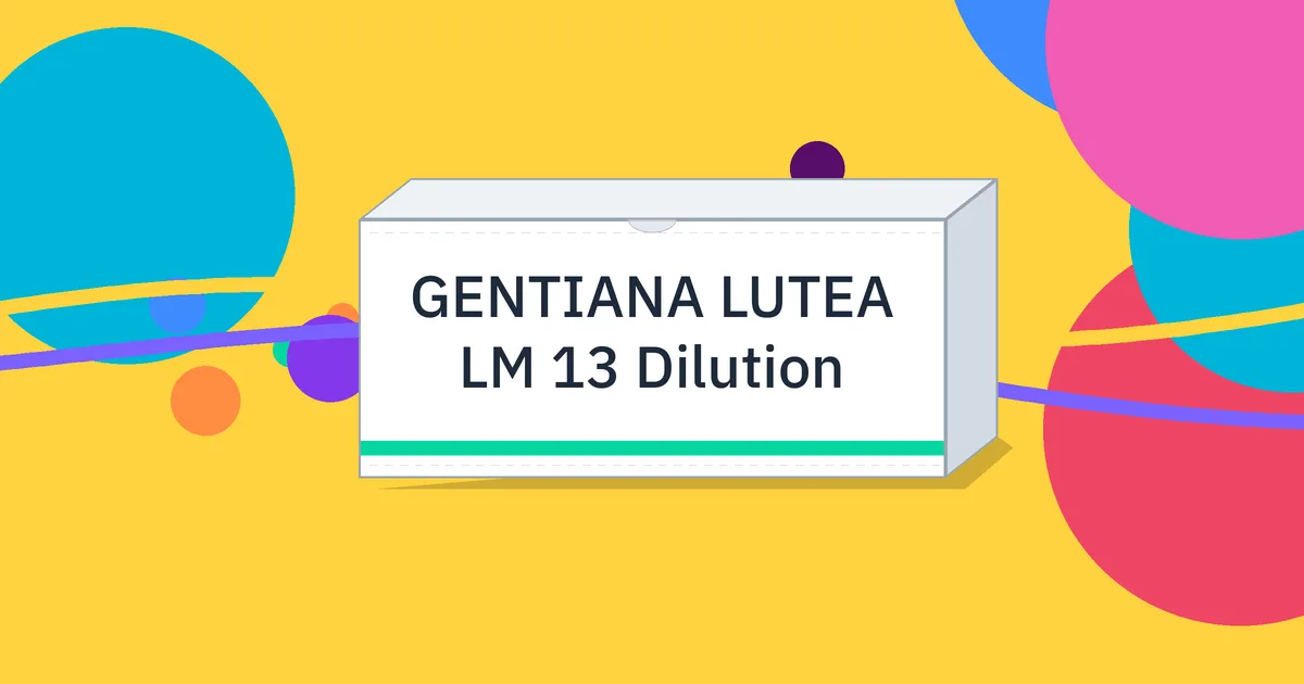 Symbolbild: Packung mit der Aufschrift GENTIANA LUTEA LM 13 Dilution (PZN 12876223) – Verfügbarkeit und Bezug in Apotheken in Frankfurt am Main