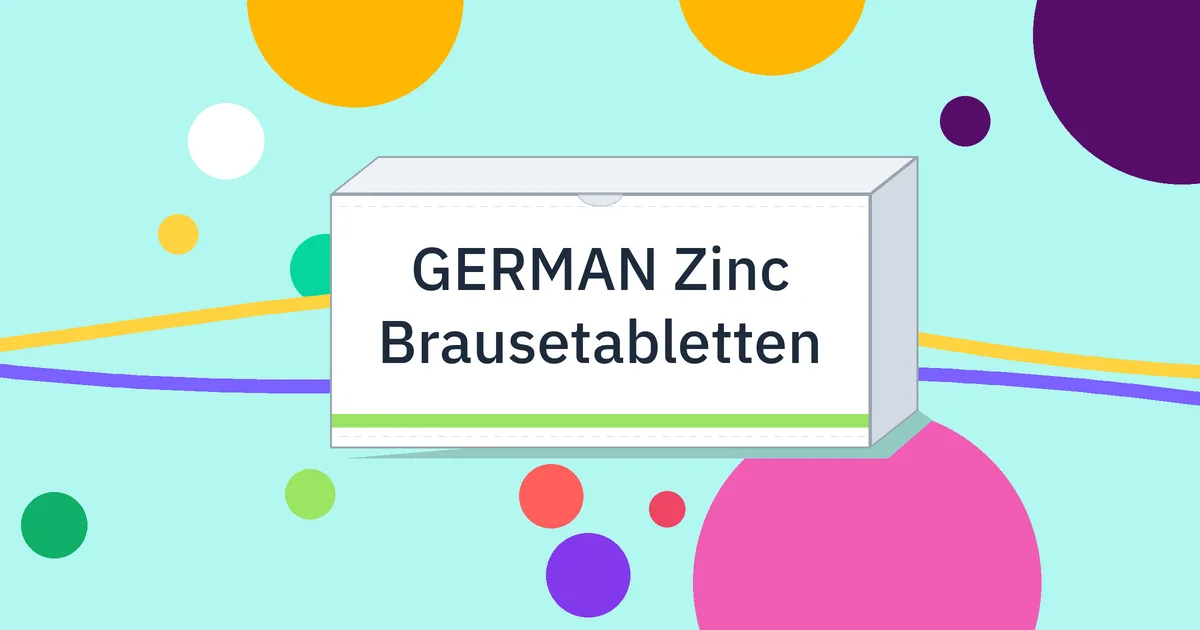 Symbolbild: Packung mit der Aufschrift GERMAN Zinc Brausetabletten (PZN 08459376) – Verfügbarkeit und Bezug in Apotheken in Frankfurt am Main