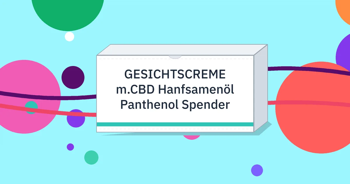 Symbolbild: Packung mit der Aufschrift GESICHTSCREME m.CBD Hanfsamenöl Panthenol Spender (PZN 17535308) – Verfügbarkeit und Bezug in Apotheken in Frankfurt am Main
