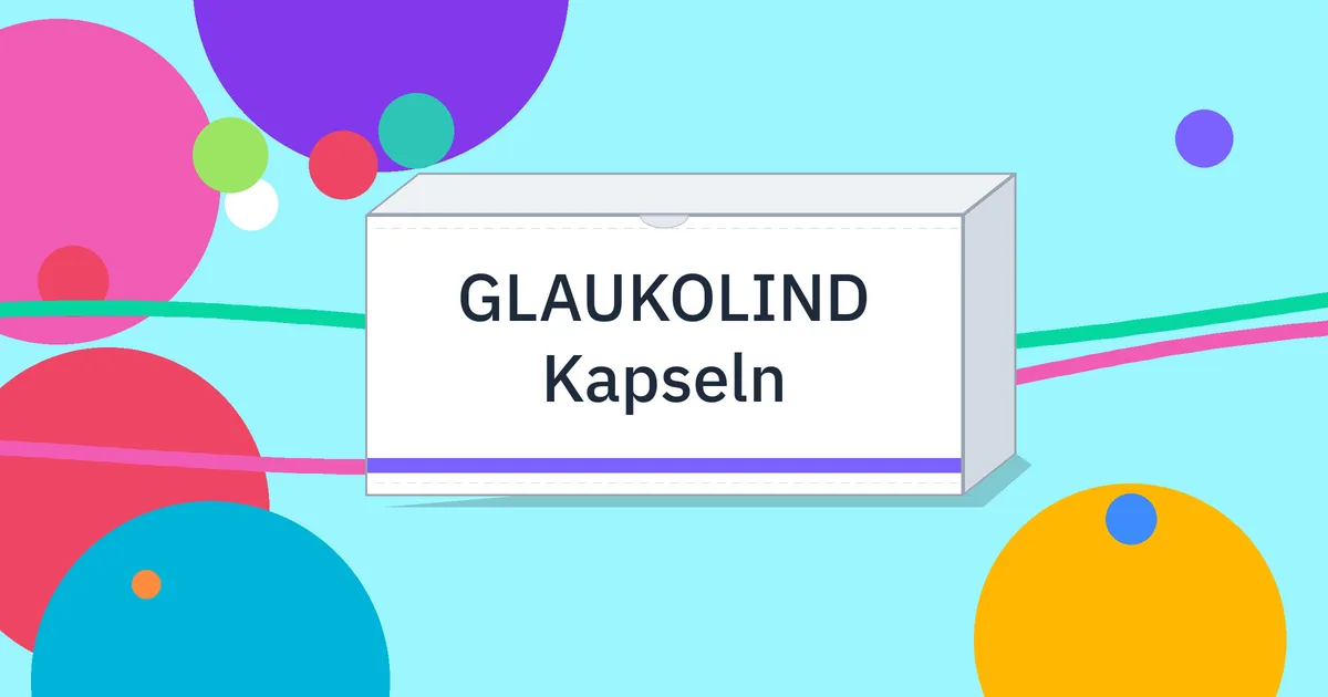 Symbolbild: Packung mit der Aufschrift GLAUKOLIND Kapseln (PZN 16042302) – Verfügbarkeit und Bezug in Apotheken in Frankfurt am Main
