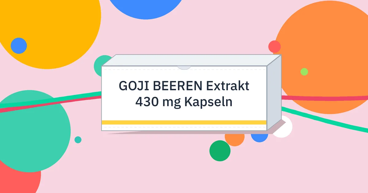 Symbolbild: Packung mit der Aufschrift GOJI BEEREN Extrakt 430 mg Kapseln (PZN 19679951) – Verfügbarkeit und Bezug in Apotheken in Frankfurt am Main