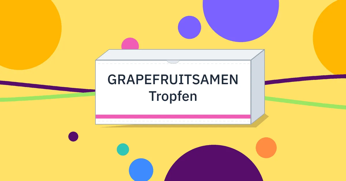 Symbolbild: Packung mit der Aufschrift GRAPEFRUITSAMEN Tropfen (PZN 19141418) – Verfügbarkeit und Bezug in Apotheken in Frankfurt am Main