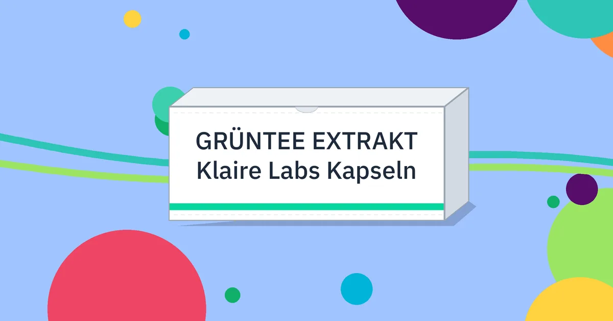 Symbolbild: Packung mit der Aufschrift GRÜNTEE EXTRAKT Klaire Labs Kapseln (PZN 17927250) – Verfügbarkeit und Bezug in Apotheken in Frankfurt am Main