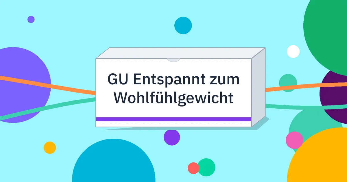 Symbolbild: Packung mit der Aufschrift GU Entspannt zum Wohlfühlgewicht (PZN 18355689) – Verfügbarkeit und Bezug in Apotheken in Frankfurt am Main