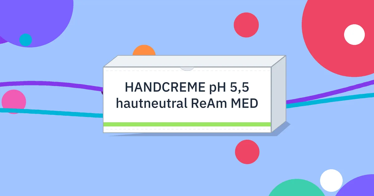 Symbolbild: Packung mit der Aufschrift HANDCREME pH 5,5 hautneutral ReAm MED (PZN 13514226) – Verfügbarkeit und Bezug in Apotheken in Frankfurt am Main