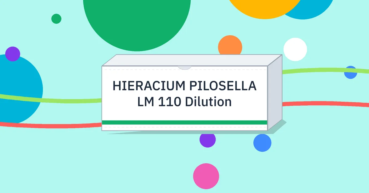 Symbolbild: Packung mit der Aufschrift HIERACIUM PILOSELLA LM 110 Dilution (PZN 13553781) – Verfügbarkeit und Bezug in Apotheken in Frankfurt am Main