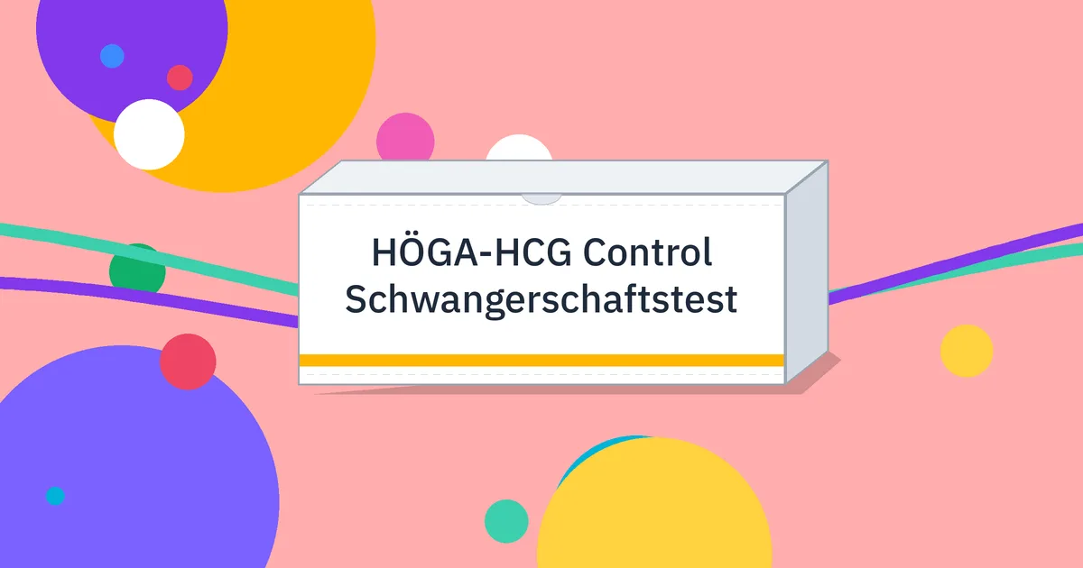 Symbolbild: Packung mit der Aufschrift HÖGA-HCG Control Schwangerschaftstest (PZN 06616995) – Verfügbarkeit und Bezug in Apotheken in Frankfurt am Main