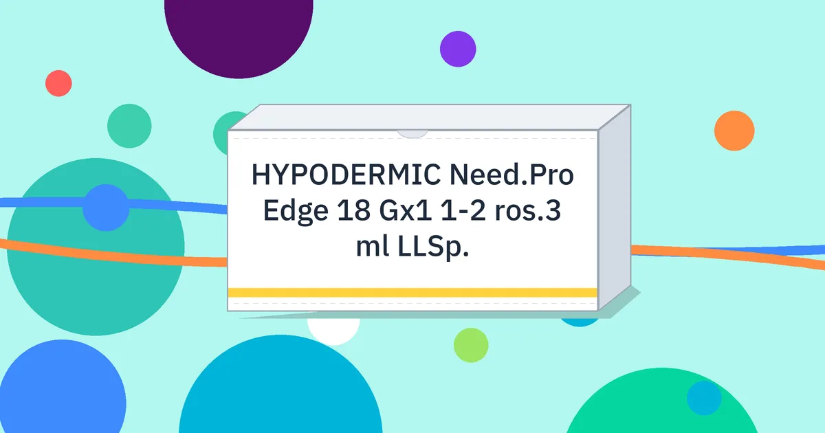 Symbolbild: Packung mit der Aufschrift HYPODERMIC Need.Pro Edge 18 Gx1 1-2 ros.3 ml LLSp. (PZN 09104735) – Verfügbarkeit und Bezug in Apotheken in Frankfurt am Main