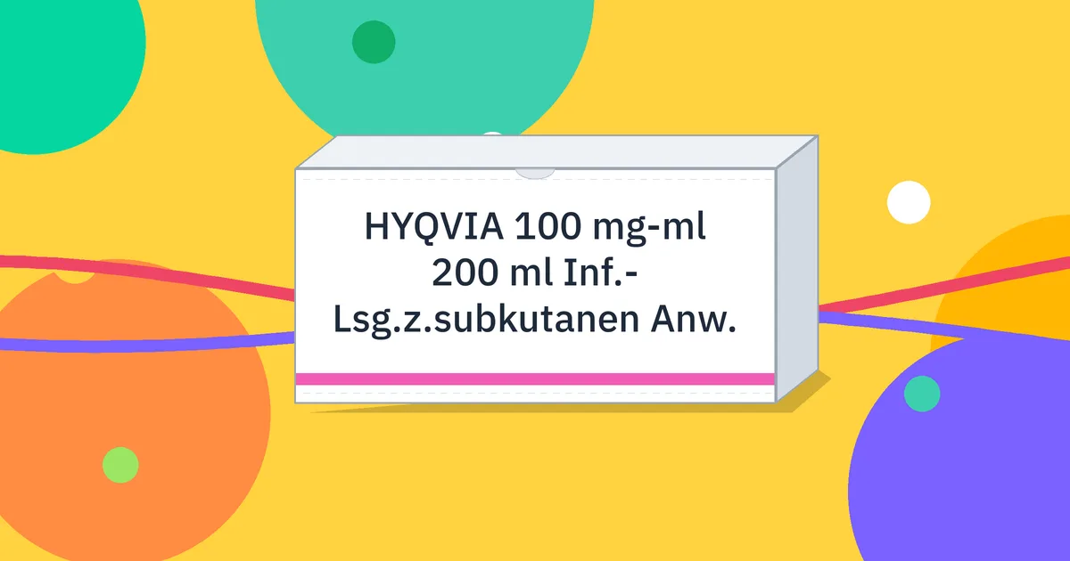 Symbolbild: Packung mit der Aufschrift HYQVIA 100 mg-ml 200 ml Inf.-Lsg.z.subkutanen Anw. (PZN 16227817) – Verfügbarkeit und Bezug in Apotheken in Frankfurt am Main