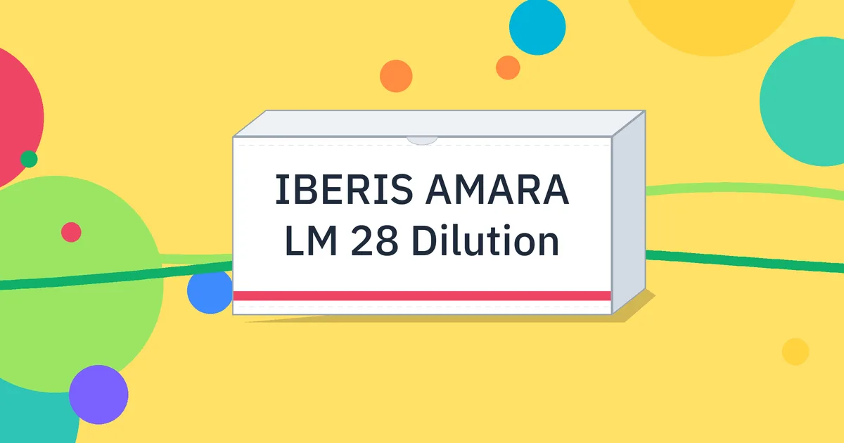 Symbolbild: Packung mit der Aufschrift IBERIS AMARA LM 28 Dilution (PZN 12891582) – Verfügbarkeit und Bezug in Apotheken in Frankfurt am Main