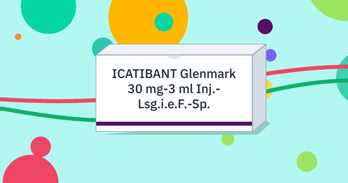 Symbolbild: Packung mit der Aufschrift ICATIBANT Glenmark 30 mg-3 ml Inj.-Lsg.i.e.F.-Sp. (PZN 17535082) – Verfügbarkeit und Bezug in Apotheken in Frankfurt am Main