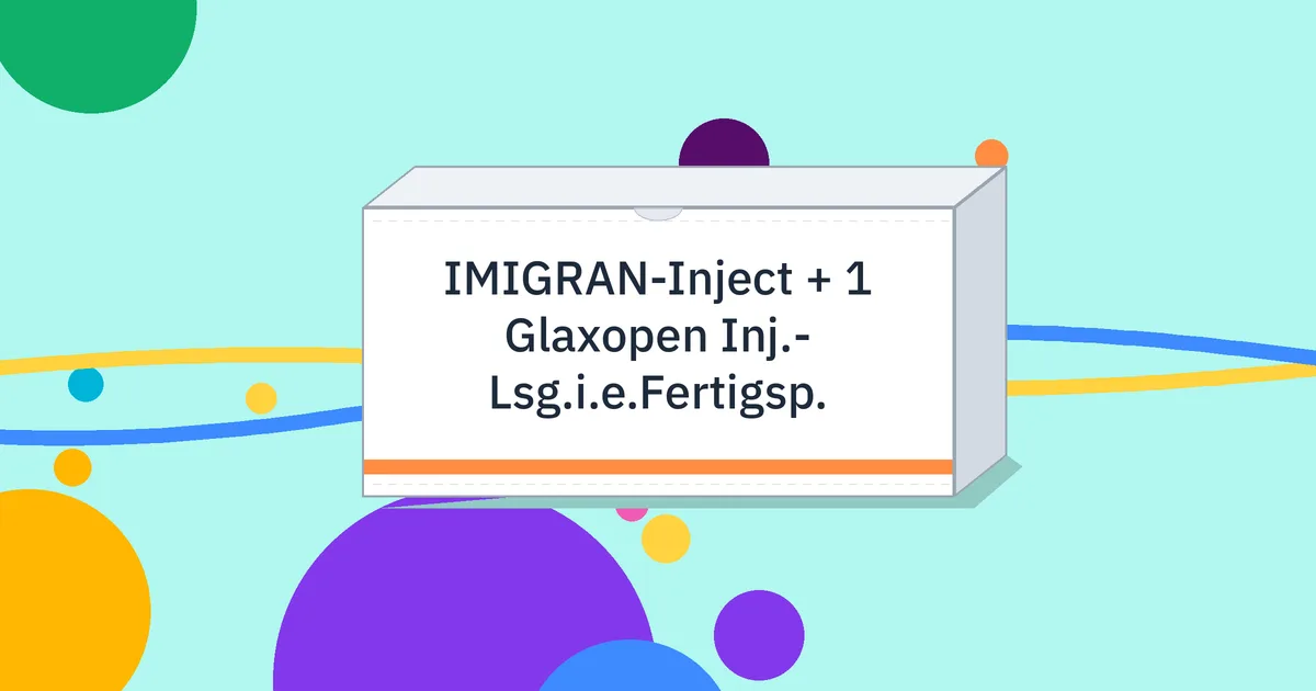 Symbolbild: Packung mit der Aufschrift IMIGRAN-Inject + 1 Glaxopen Inj.-Lsg.i.e.Fertigsp. (PZN 18809245) – Verfügbarkeit und Bezug in Apotheken in Frankfurt am Main