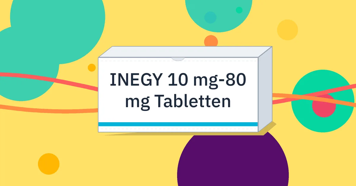 Symbolbild: Packung mit der Aufschrift INEGY 10 mg-80 mg Tabletten (PZN 00761130) – Verfügbarkeit und Bezug in Apotheken in Frankfurt am Main