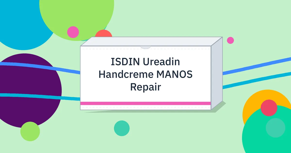 Symbolbild: Packung mit der Aufschrift ISDIN Ureadin Handcreme MANOS Repair (PZN 18017188) – Verfügbarkeit und Bezug in Apotheken in Frankfurt am Main