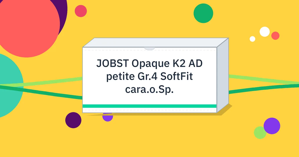 Symbolbild: Packung mit der Aufschrift JOBST Opaque K2 AD petite Gr.4 SoftFit cara.o.Sp. (PZN 11250243) – Verfügbarkeit und Bezug in Apotheken in Frankfurt am Main