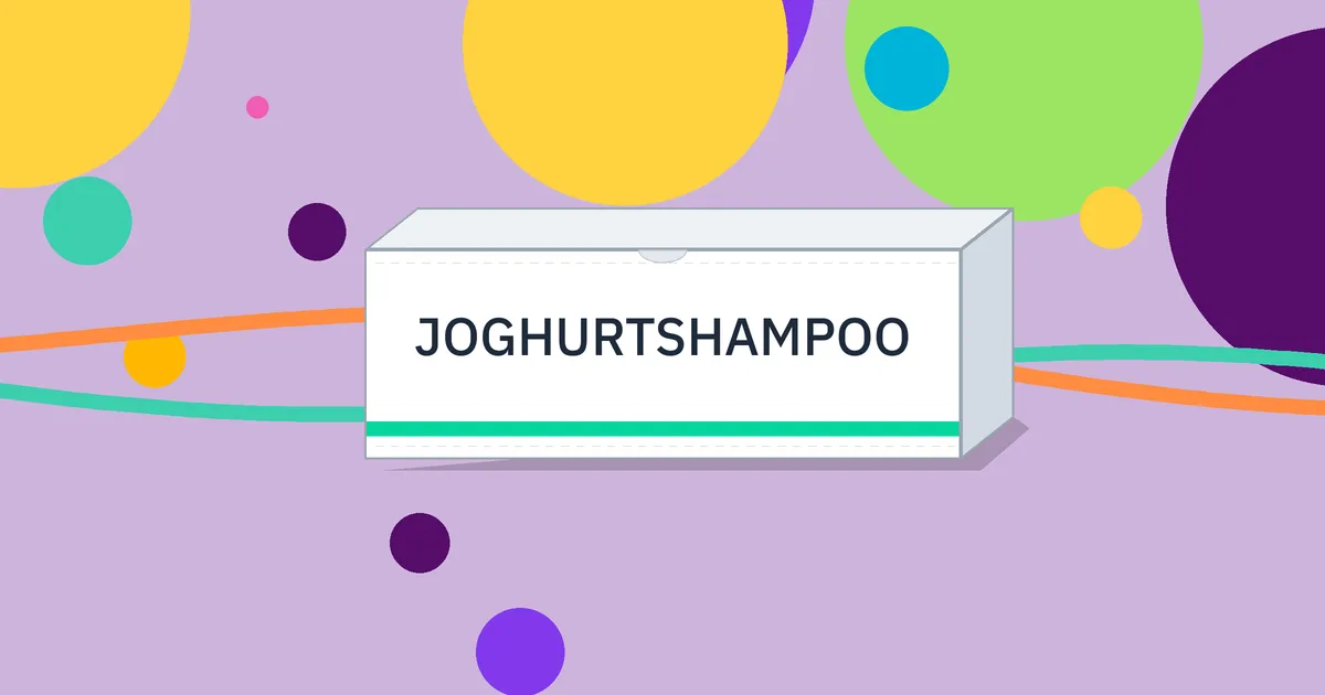 Symbolbild: Packung mit der Aufschrift JOGHURTSHAMPOO (PZN 16202036) – Verfügbarkeit und Bezug in Apotheken in Frankfurt am Main