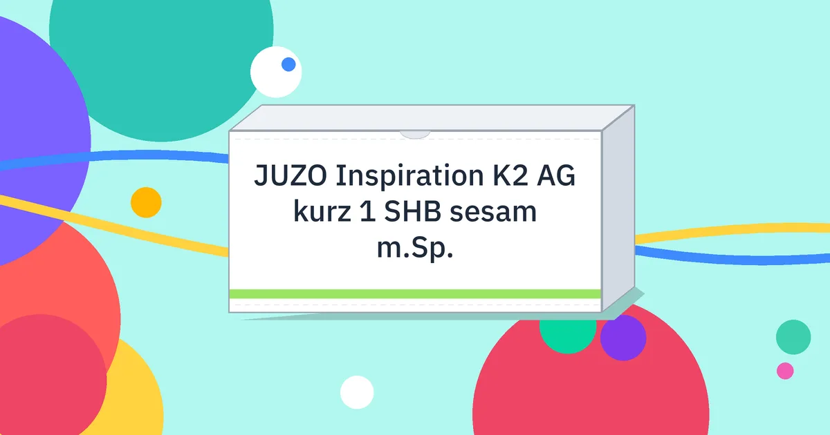 Symbolbild: Packung mit der Aufschrift JUZO Inspiration K2 AG kurz 1 SHB sesam m.Sp. (PZN 14920655) – Verfügbarkeit und Bezug in Apotheken in Frankfurt am Main