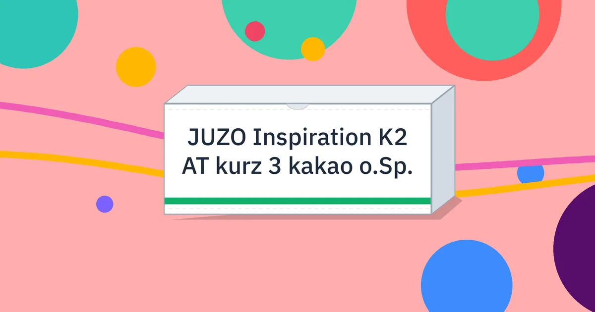 Symbolbild: Packung mit der Aufschrift JUZO Inspiration K2 AT kurz 3 kakao o.Sp. (PZN 14930978) – Verfügbarkeit und Bezug in Apotheken in Frankfurt am Main