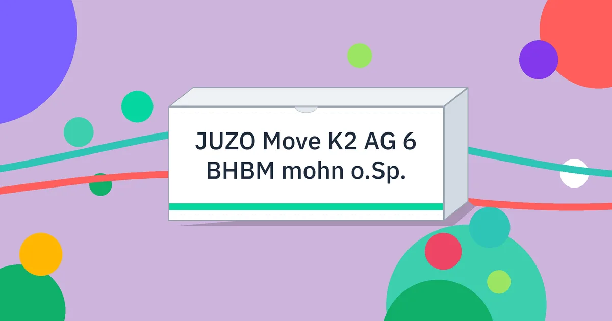 Symbolbild: Packung mit der Aufschrift JUZO Move K2 AG 6 BHBM mohn o.Sp. (PZN 18558300) – Verfügbarkeit und Bezug in Apotheken in Frankfurt am Main