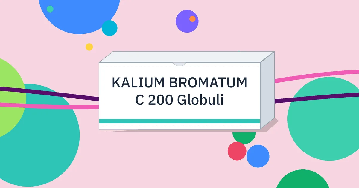 Symbolbild: Packung mit der Aufschrift KALIUM BROMATUM C 200 Globuli (PZN 07170998) – Verfügbarkeit und Bezug in Apotheken in Frankfurt am Main